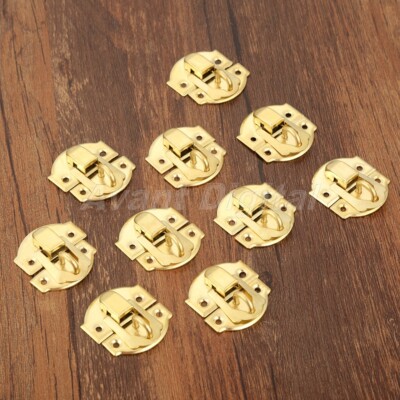 Retro Wood Jewelry Box Latch Clasps Hasps Dollhouse Chest Hardware Zinc ...