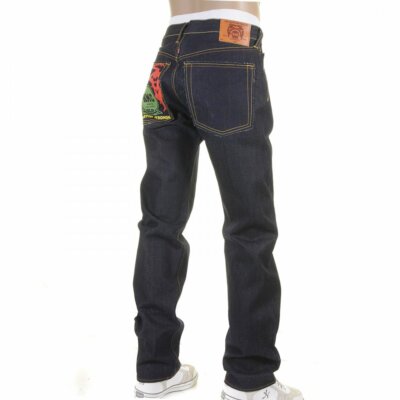 RMC JEANS RMC Red Monkey Company Tsunami Wave and Painted Logo Jeans | eBay