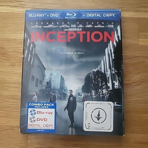 Inception Blu-ray/DVD 3-Disc Set Open Case Very Good Condition ...