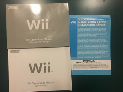 Nintendo Wii System Manuals Setup Console User Operations settings ...