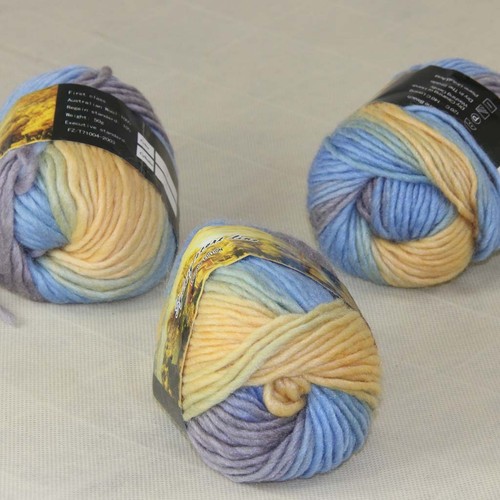 Sale 3 Skeinsx50g NEW Hand Wool Knitting Yarn Chunky Colorful Scarves ...