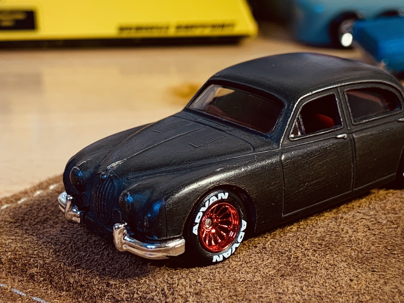 Hot Wheels Black Oxide Custom Gun Blued Jaguar MK1 with Wheel Swap | eBay