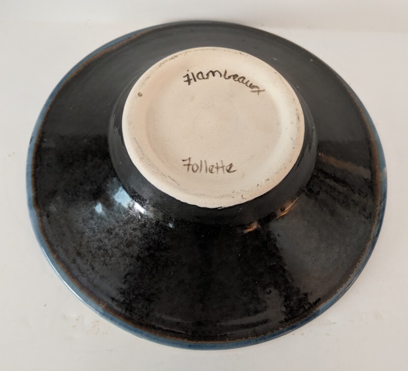 Stunning FLAMBEAUX Crystaline Pottery Bowl by Kent Follette-Pristine | eBay