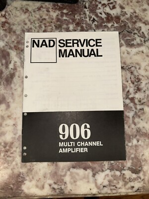 NAD 906 Multi Channel Amplifier Service Manual Original OEM | eBay