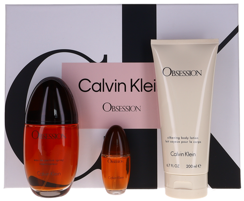 Obsession By Calvin Klein For Women Set: EDP+EDP+Body Lotion (3.3+0.5+6 ...