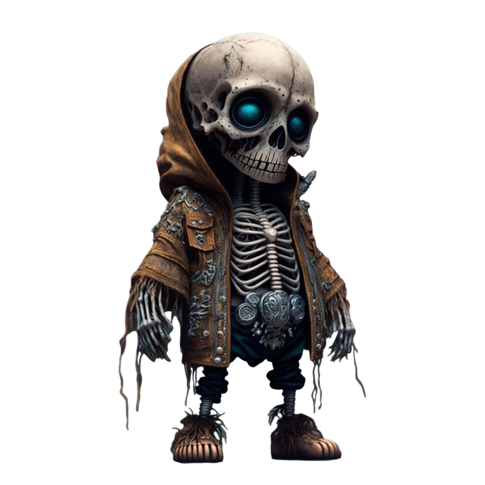 Halloween Sweatshirt Skull Dolls Resin Crafts Gothic Skeleton Man ...