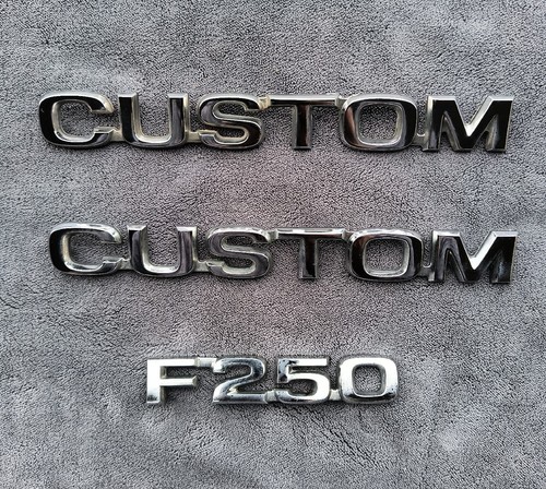 1980-1984 Ford F-250 Custom Emblems Left | Chrome | OE | Customized ...