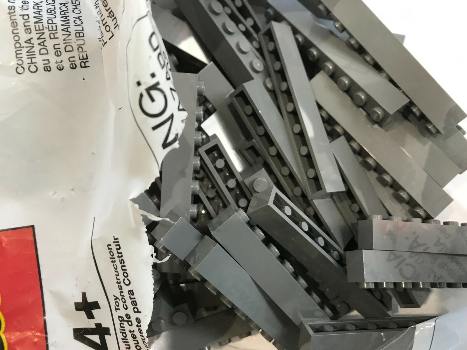 LEGO- NEW-#3008-DARK BLUISH GREY-1 X 8 BRICK -10 PIECES | eBay