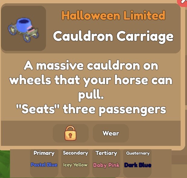 Roblox Wild Horse Islands Cauldron Carriage | eBay