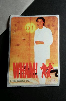 WHAM! WHAM WHITE SUIT VINTAGE 1985 CUBEBLUE 2x3 RARE MUSIC STICKER | eBay