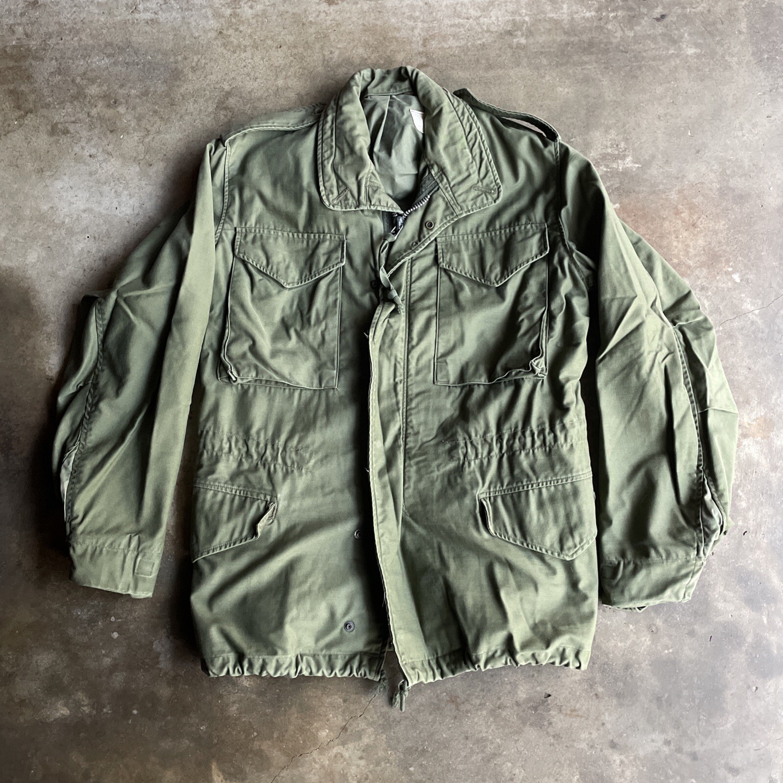 Vintage M65 US Army Military Field Jacket OG 107 Size… - Gem