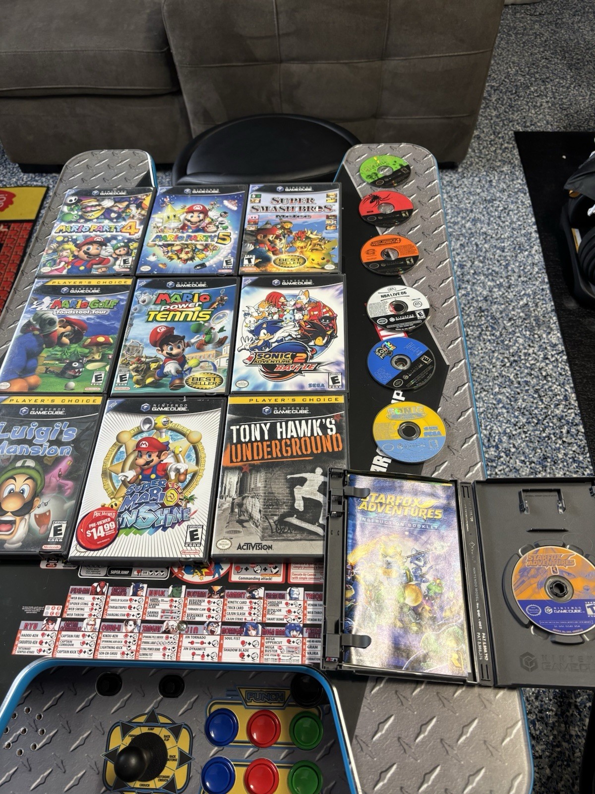 Nintendo Gamecube Lot of 16 games. Mario Party 4.Smash Bros Mario ...