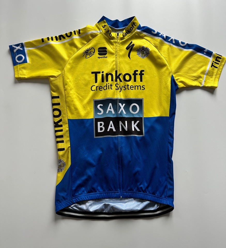 Tinkoff Saxo Bank Specialized Pro Team Cycling Jersey XL 1/4 Zip EUC ...