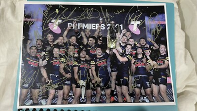 Signed Autographed Penrith Panthers 2021 Premiers NRL Team Photo A4 ...