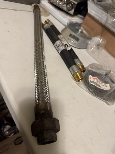 Generator Flexible Metal Hose Connector 1”x24” length Braided Stainless ...