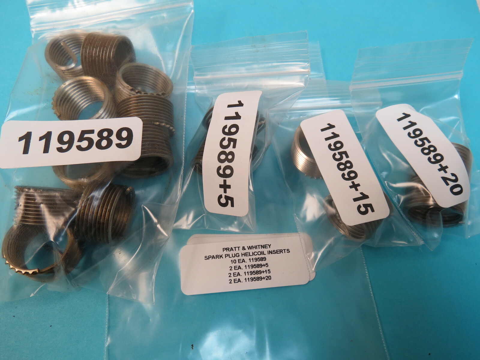 WWII Pratt Whitney Aircraft Engine Spark Plug Helicoil Inserts 18-1.5MM ...