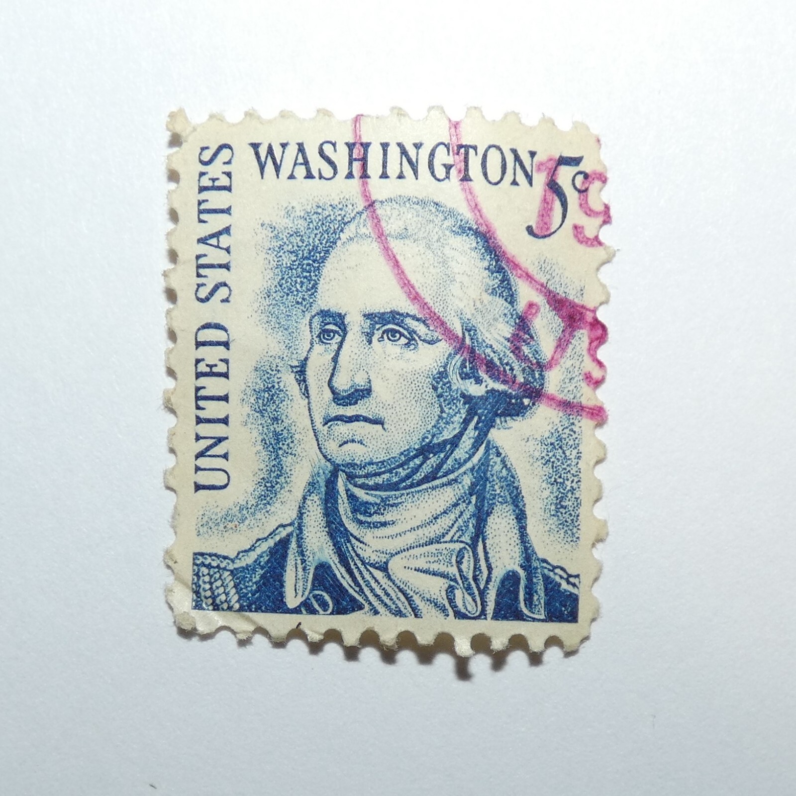 GEORGE WASHINGTON 5 CENT BLUE UNITED STATES POSTAGE STAMP | eBay