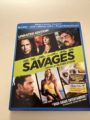 Savages (Blu-ray/DVD, 2012, 2-Disc Set, Unrated Includes Digital Copy ...