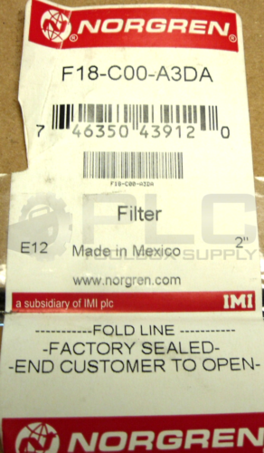 Norgren F18-c00-a3da Filter Auto Drain 250psig 17 Bar 175f Max for sale ...