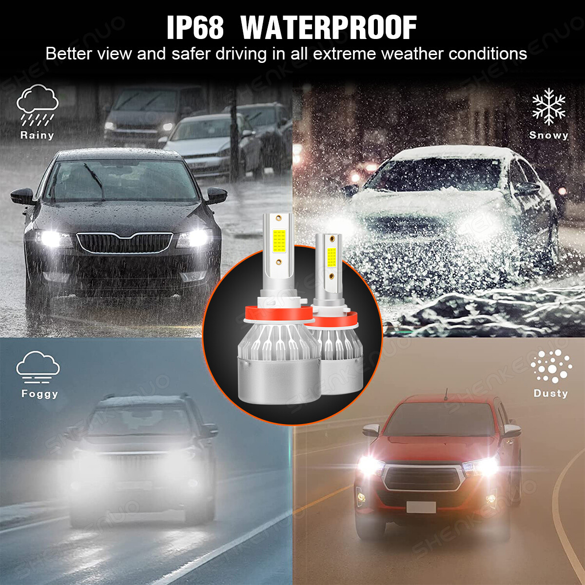 For Toyota 4Runner 2010-2020 6x LED Headlight Bulb High Low Beam + Fog ...