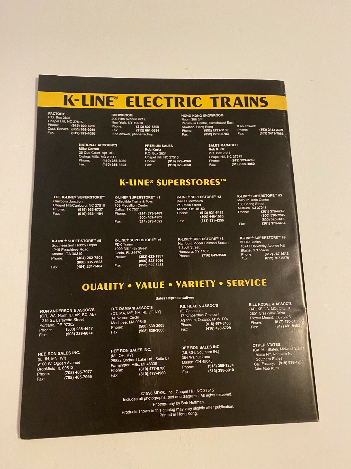 K-LINE ELECTRIC TRAINS O 1996 TRADITIONAL CATALOG MINT | eBay