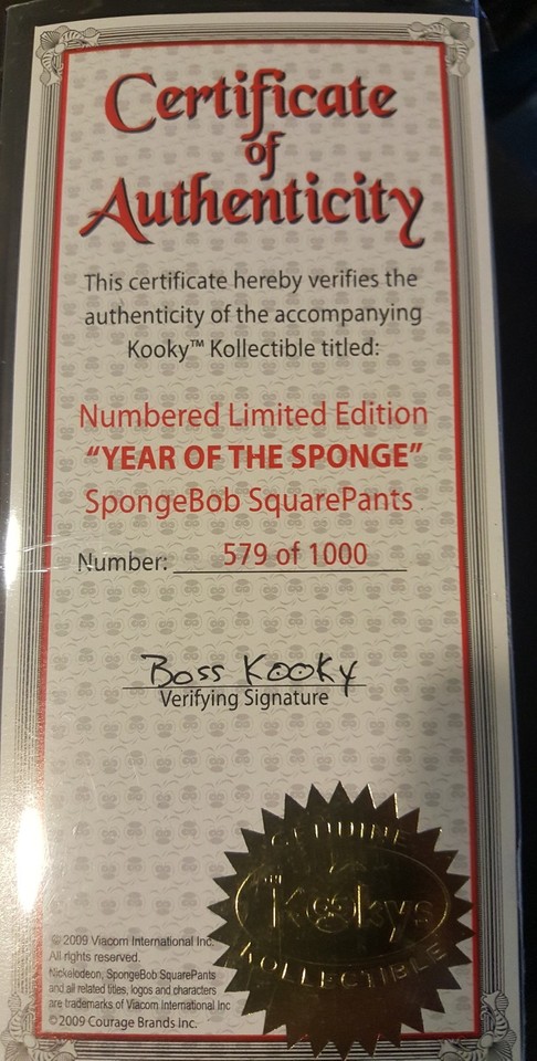 SpongeBob Squarepants Pen Kooky Klickers Collectible Authenthic Key ...