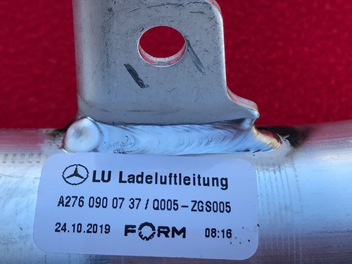 TURBO INTERCOOLER TUBE HOSE LH LEFT OEM 2760900737 MERCEDES GL450 GLS ...