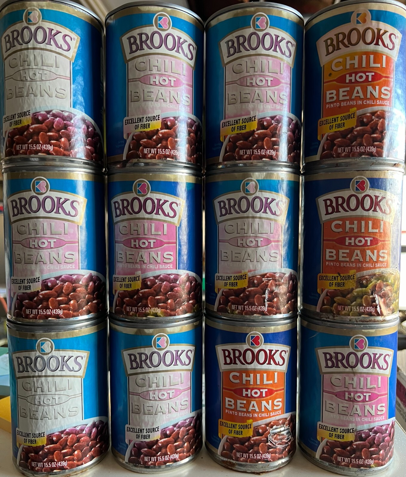 Brooks Hot Chili Beans Lot of 12-15.5 oz Best By:Sept 30, 2024 Faded ...