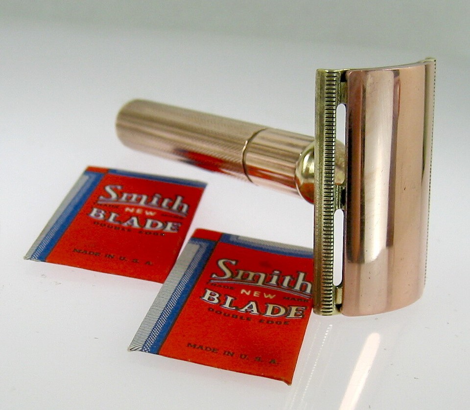 1930s Gillette Tech Three-Piece Safety Razor with Smith Blades | eBay