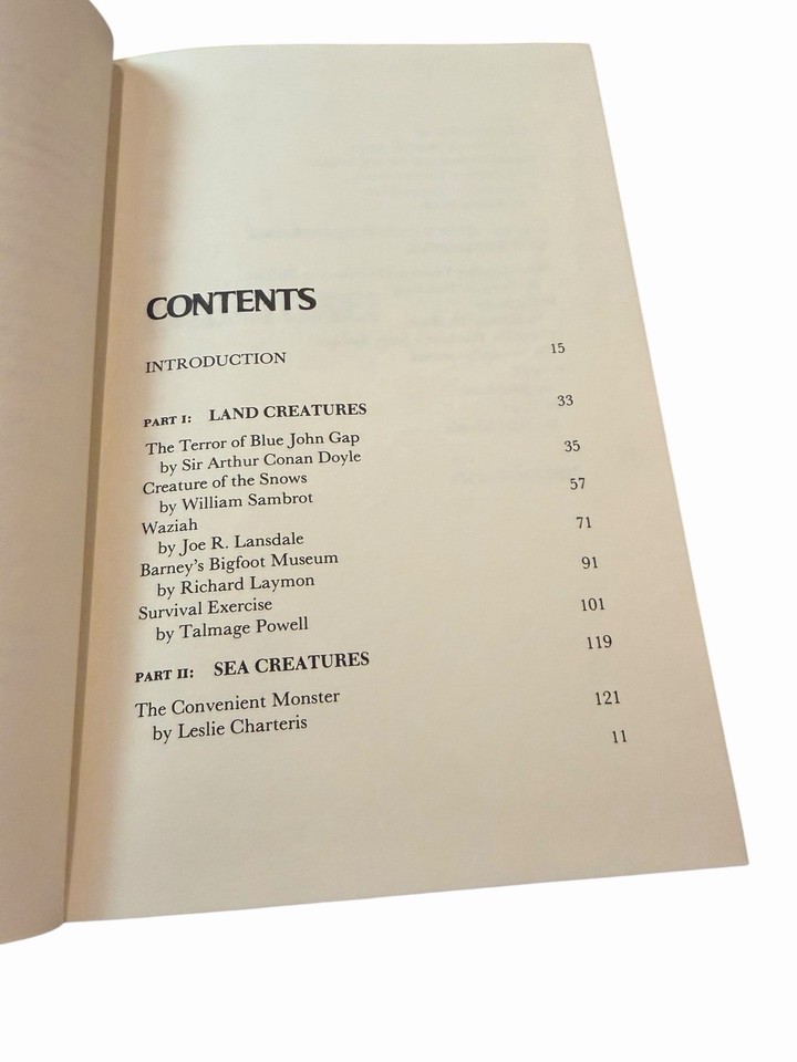 (Signed Copy) CREATURE! A Chrestomathy of Monstery Bill Pronzini 1981 ...