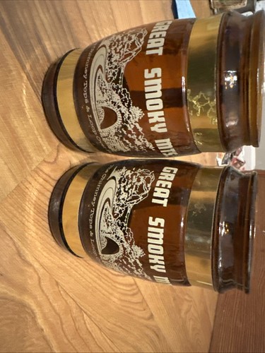 Vintage Siesta Ware Great Smoky Mountains Amber Barrel Mug With Wood ...