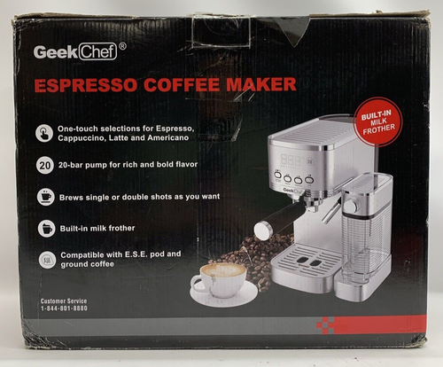 Geek Chef Espresso Machine, 20 Bar Espresso Machine With Milk Frother. GCF20FA | eBay