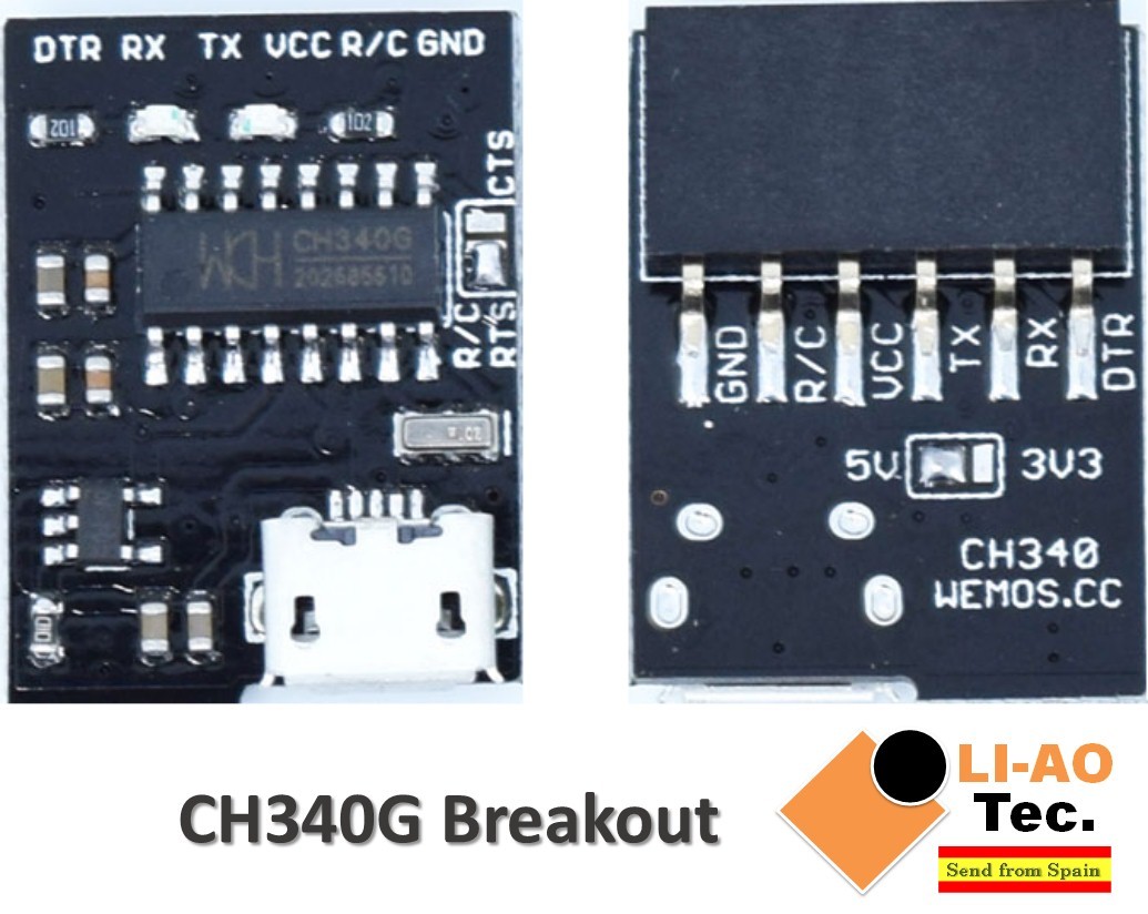 WEMOS CH340G Breakout 5V 3.3V USB to Serial Module | eBay