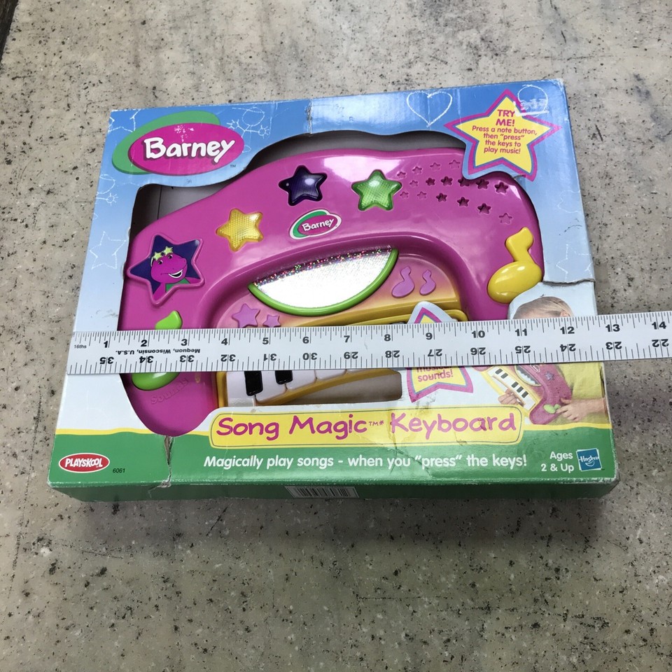 Vintage NIP BARNEY Song Magic Keyboard PLAYSKOOL Musical Sounds HASBRO ...