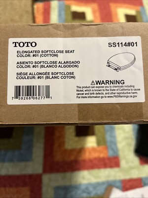 TOTO SS114#01 Soiree Elongated Soft Close Toilet Seat Cotton White ...