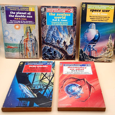 Neil R. Jones Book Lot of 5 - Professor Jameson Space Adventure Series ...