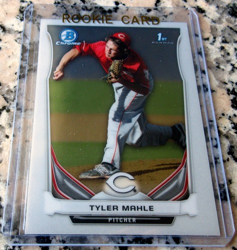 TYLER MAHLE 2014 Bowman Chrome 1st TRUE Rookie Card RC Rangers 3-0 .68 ...