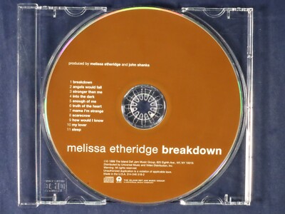 Breakdown by Melissa Etheridge {CD Disc Only No Tracking} | eBay