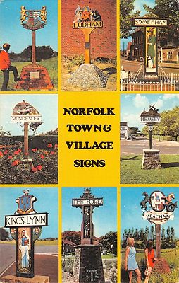 B101524 norfolk town and village signs uk 14x9cm | eBay UK