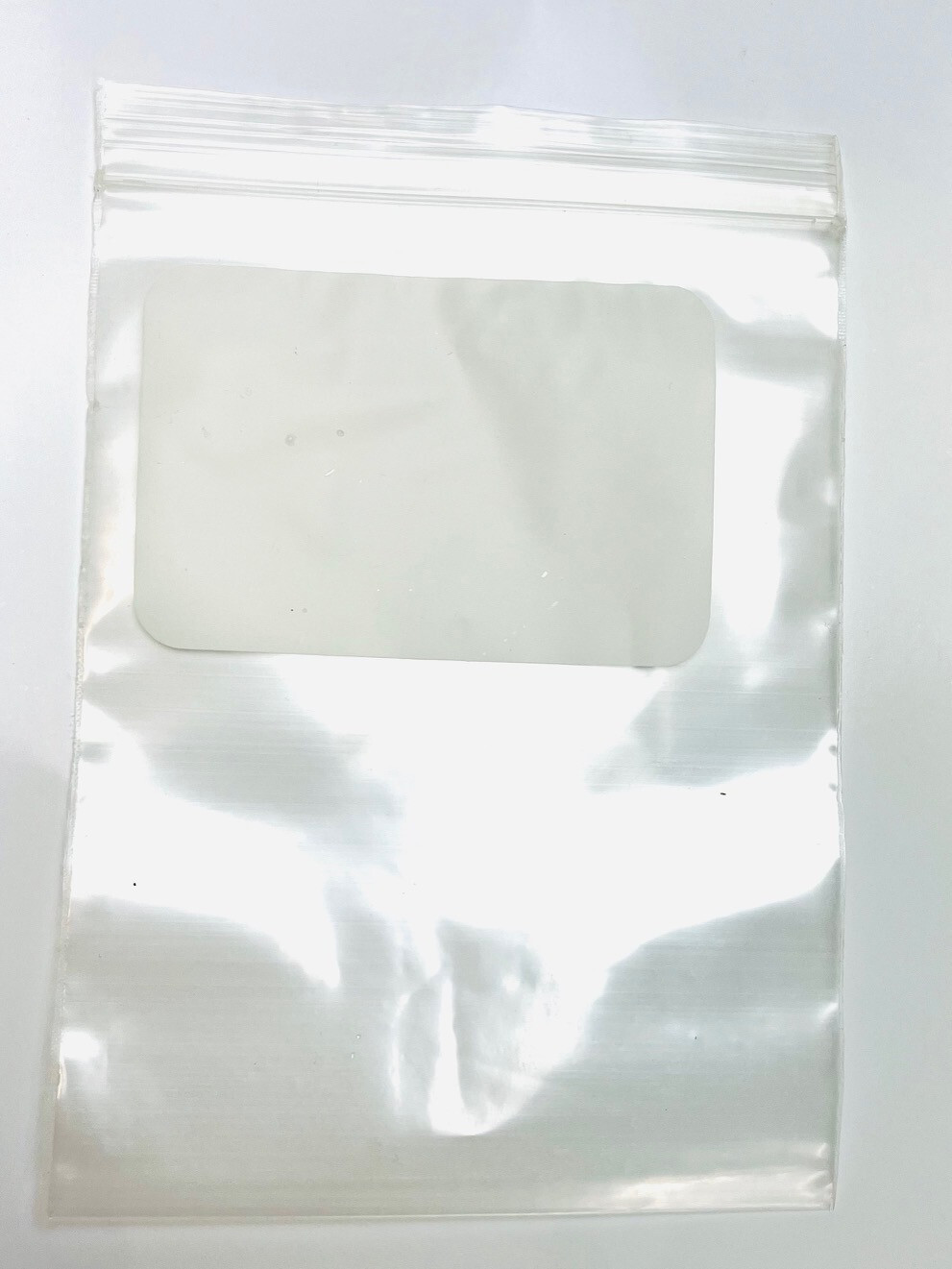 6" x 4.75" White Block Plastic Bags 4Mil Reclosable Top Lock Zipper ...