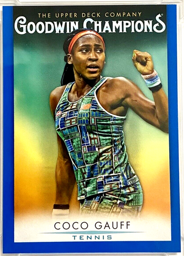 Coco Gauff 2021 UD Goodwin Champions Royal Bleu Carte Rookie #17 | eBay
