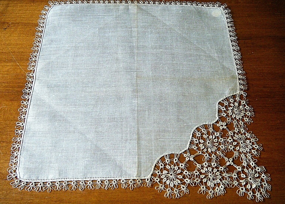 Antique wedding handkerchief Tatting hand made tatted Lace | eBay