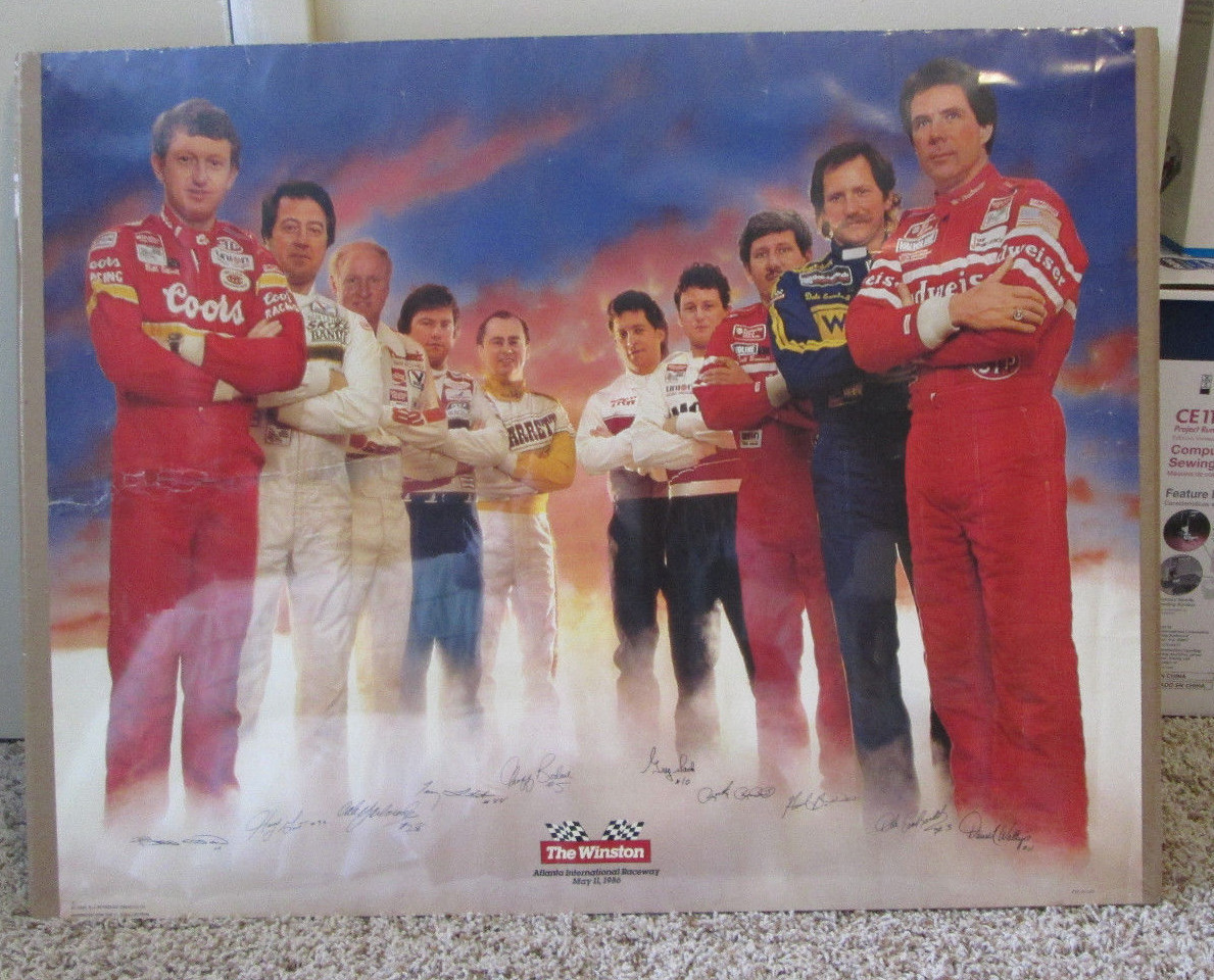 VINTAGE NASCAR POSTER DALE EARNHARDT SR #3 DARRELL WALTRIP & MORE RARE ...