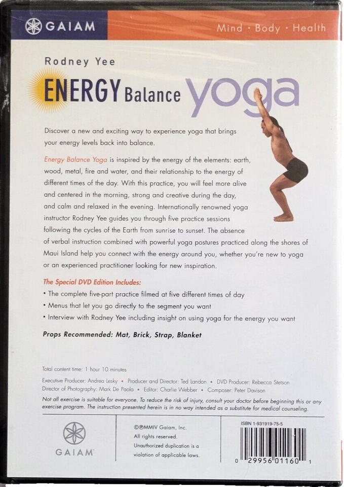 Yoga for Energy (DVD, 2004) | eBay