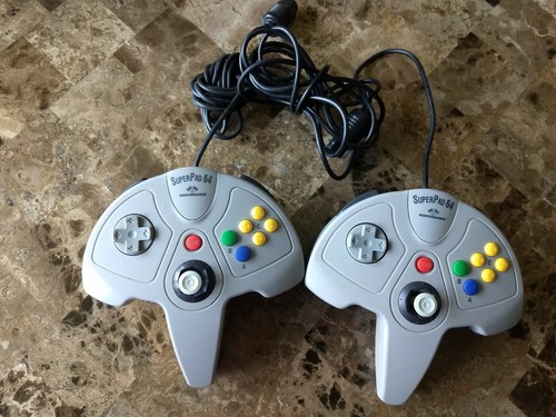 Nintendo 64 N64 SuperPad Performance Controller Lot of (2) tight sticks ...