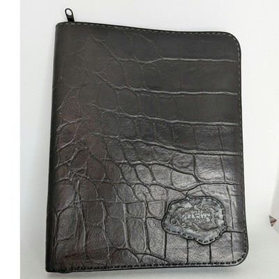 Carlos Falchi Alligator/Crocodile Leather Notebook Zip Paper Cover ...
