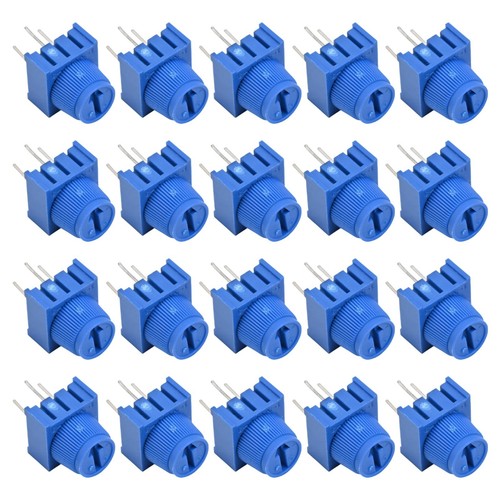 Variable Resistors Set of 20PCS with Blue Knob for Electronic Projects ...