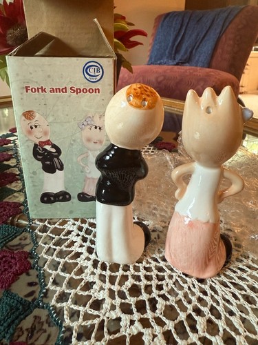 Vintage Anthropomorphic Spoon And Fork Salt And Pepper Shakers | eBay