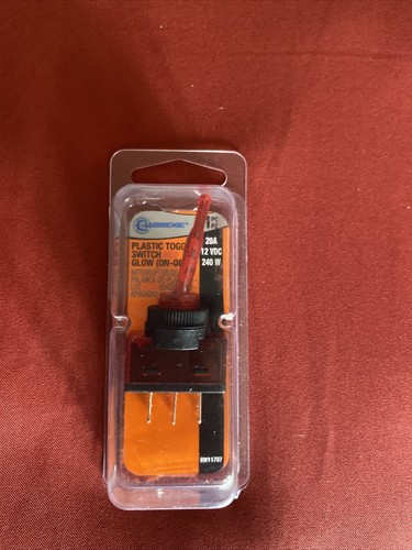 Cambridge 20A Toggle Switch With Red Glow (On/Off) 12 VDC, 240W NEW ...