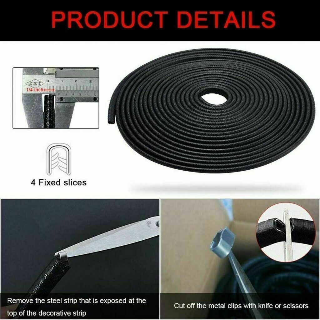 10M Pinchweld Pinch Weld Car Rubber Seal Edge Door Guard Trim Moulding ...